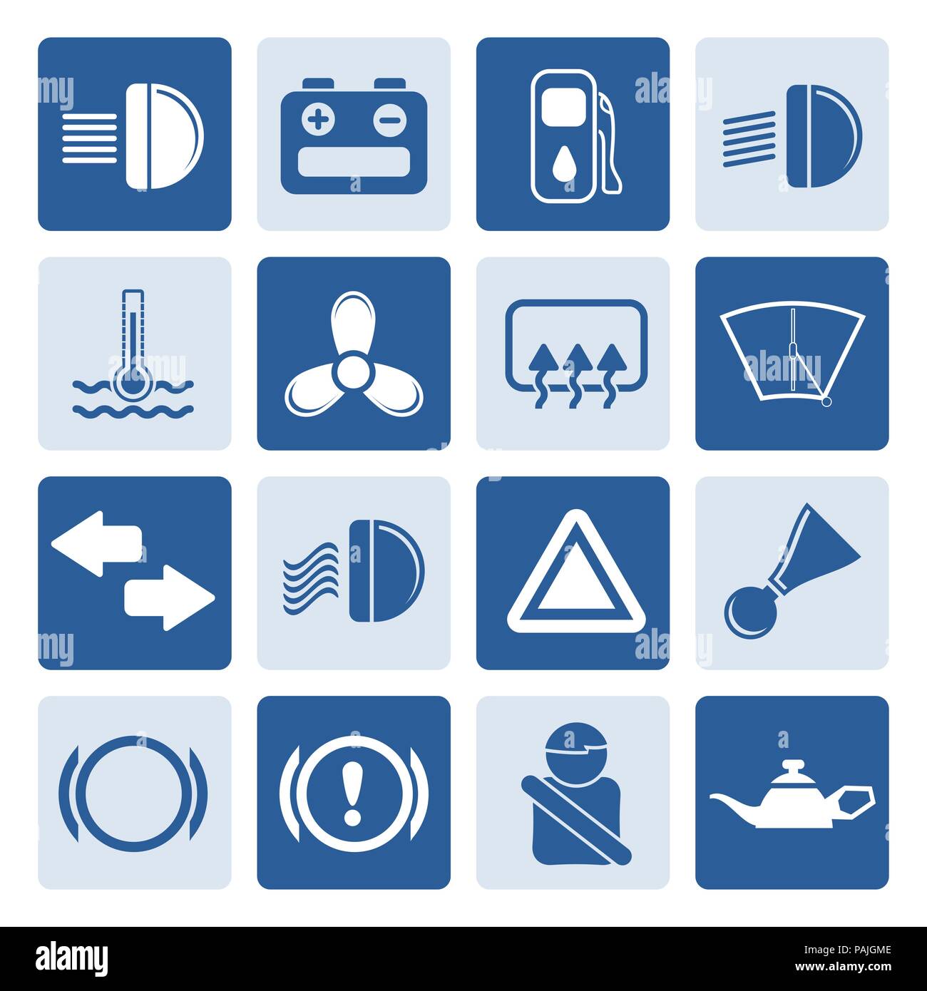 One tone Car Dashboard - simple vector icons set Stock Vector Image ...