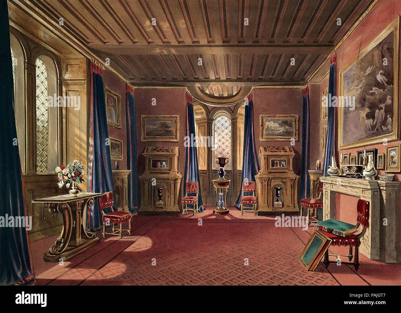 Maddox Willes - Lansdown Tower Bath - the Scarlet Drawing Room Stock ...