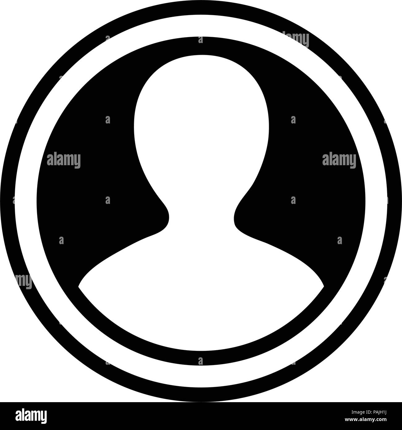 Avatar icon vector male person symbol circle user profile avatar sign ...