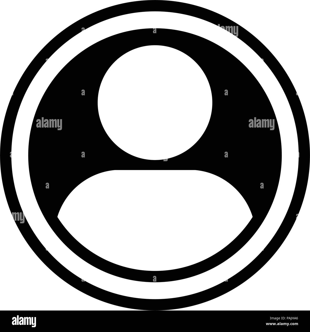 Avatar icon vector male person symbol circle user profile avatar sign ...