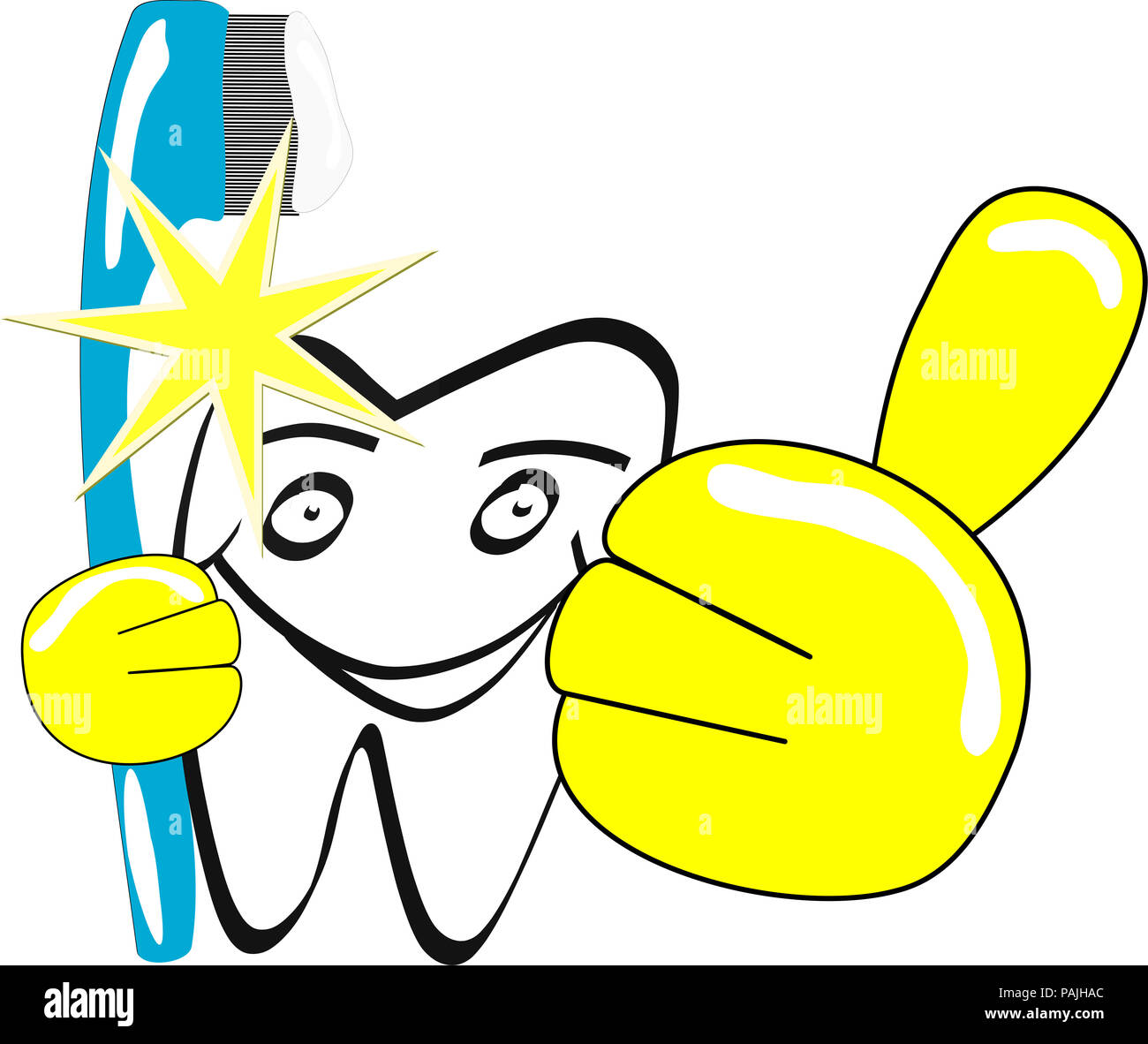 illustration of a funny tooth Stock Photo - Alamy