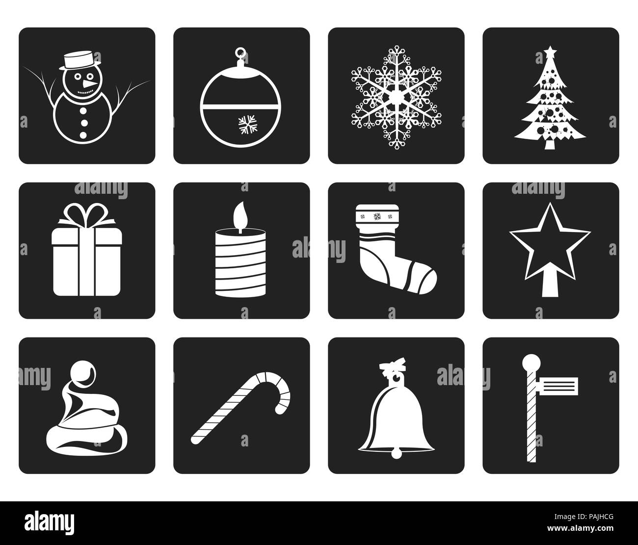 Christmas menu black icon Cut Out Stock Images & Pictures - Alamy