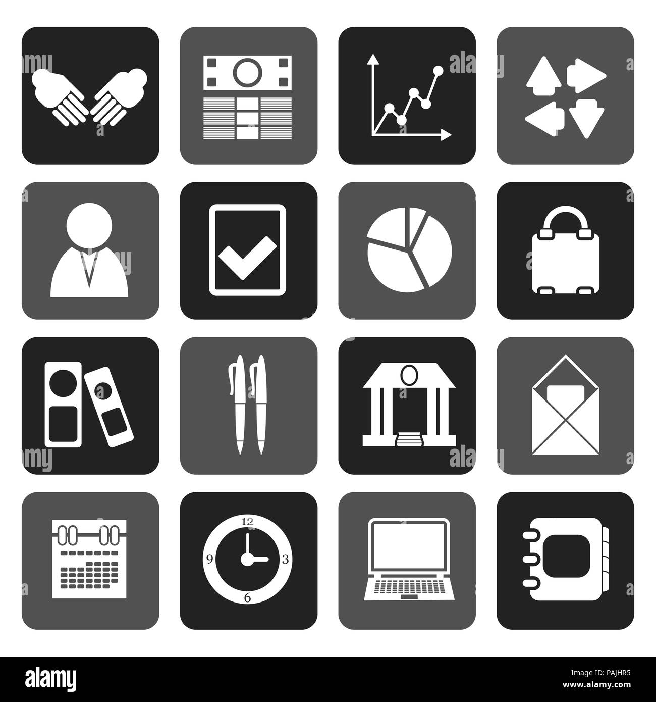 Flat Business and Office icons - vector icon set Stock Vector Image ...