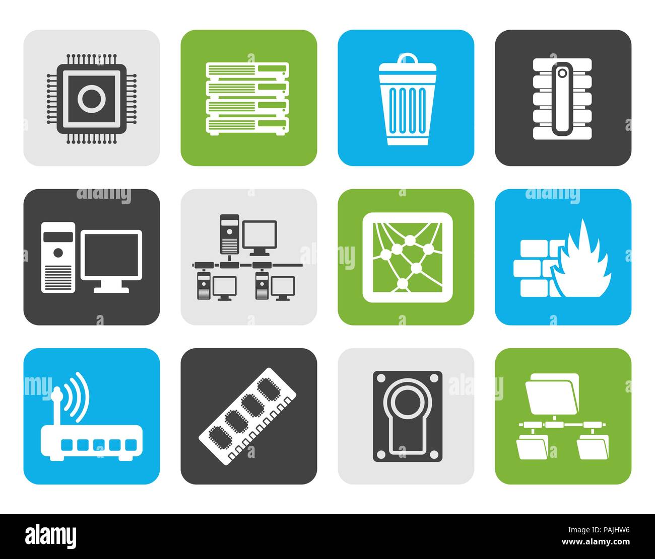 Structure of the office computer Stock Vector Images - Alamy