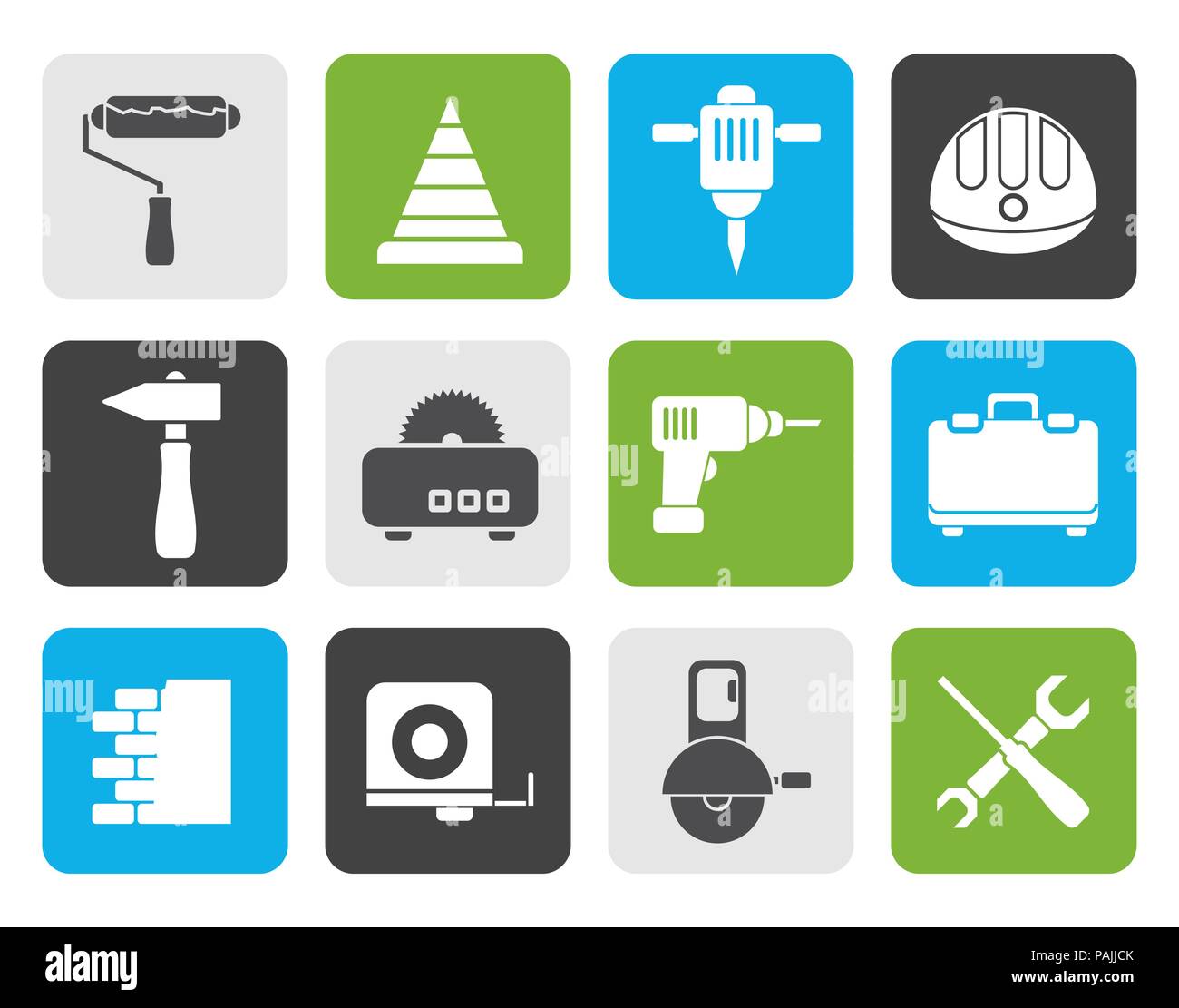 Flat Building and Construction Tools icons - Vector Icon Set Stock Vector Image & Art - Alamy