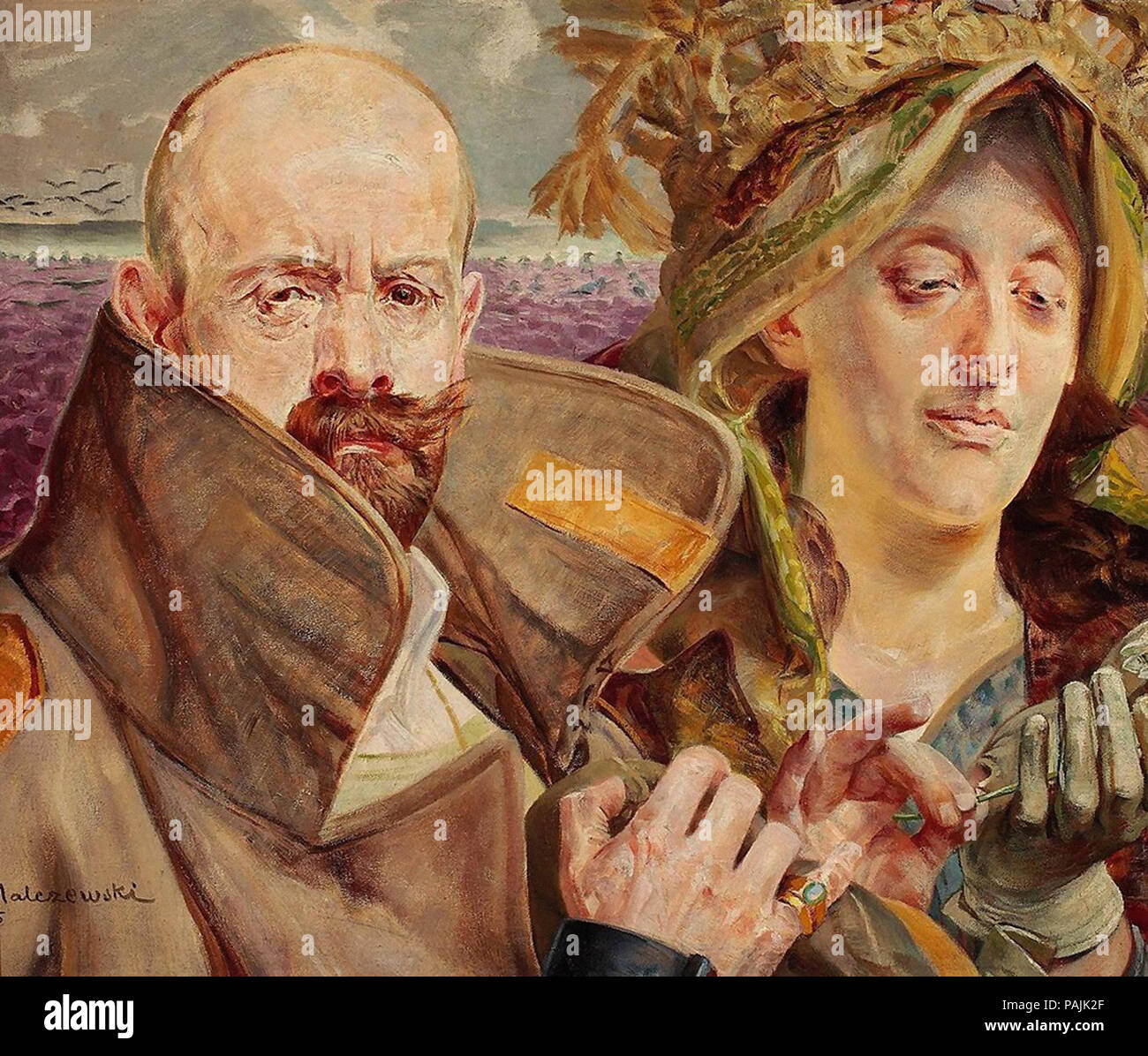 Malczewski Jacek - Self Portrait 21 (with Wife Stock Photo - Alamy