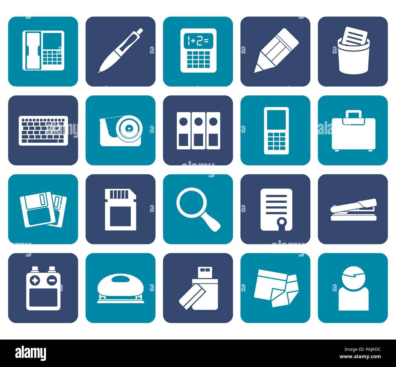 Flat Office tools Icons - vector icon set 3 Stock Vector Image & Art ...