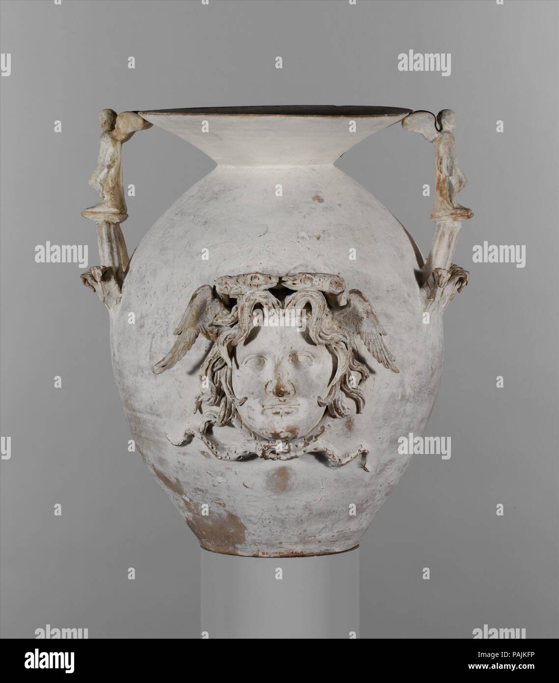 Terracotta two-handled vase. Culture: Greek, South Italian, Apulian ...