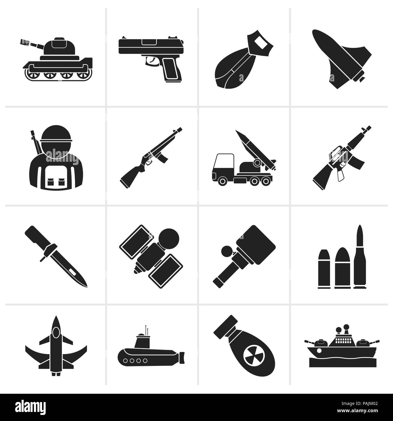 Rifle army helmet symbol Black and White Stock Photos & Images - Alamy