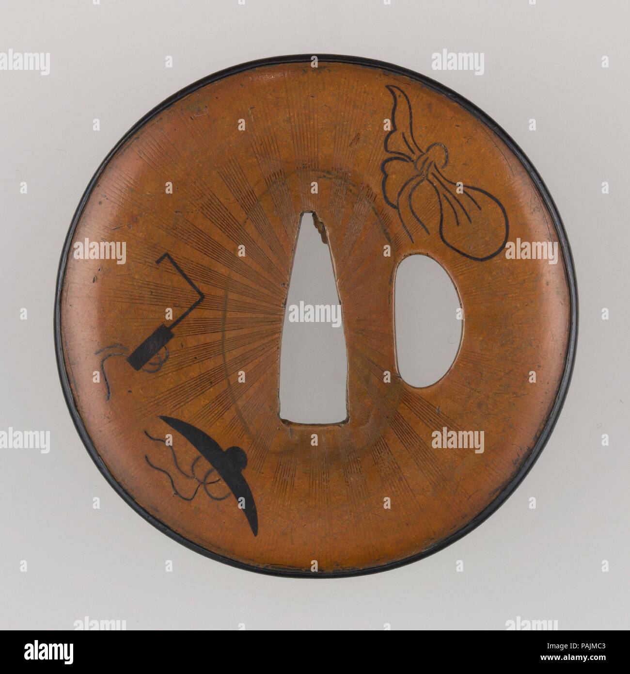 Sword Guard (Tsuba). Culture: Japanese. Dimensions: Diam. 2 13/16 in ...