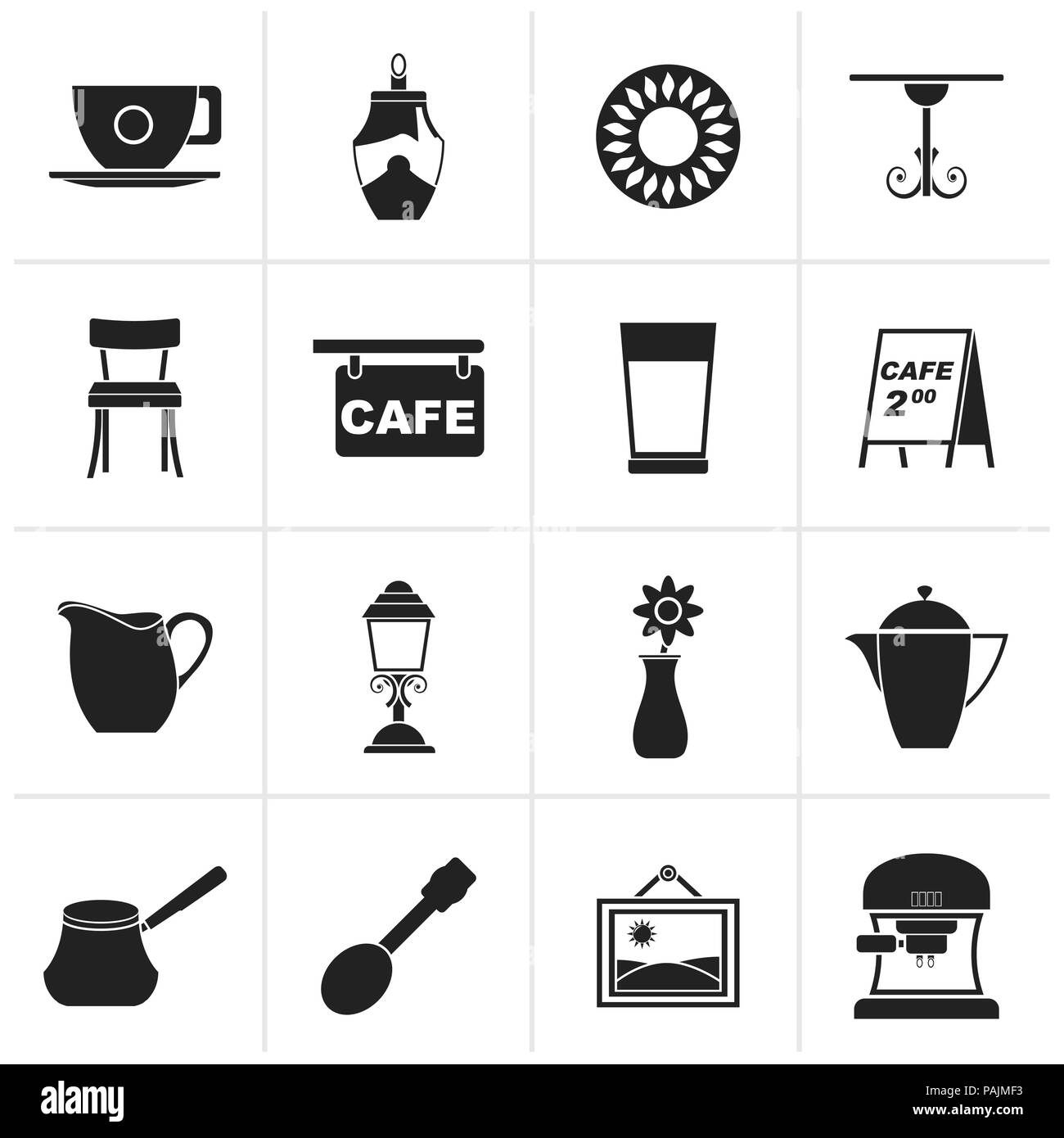 Black coffee and biscuit Stock Vector Images - Alamy