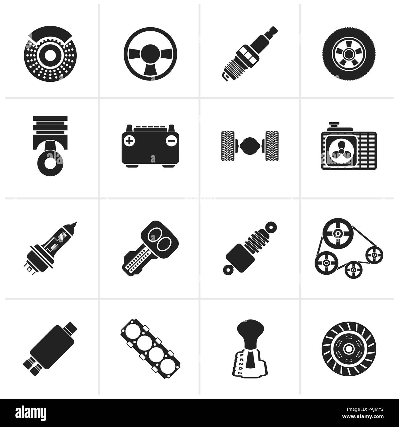 Computer parts icons black hi-res stock photography and images - Alamy