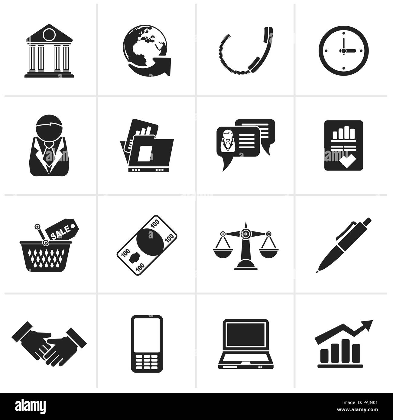 Bank of communication building Black and White Stock Photos & Images ...