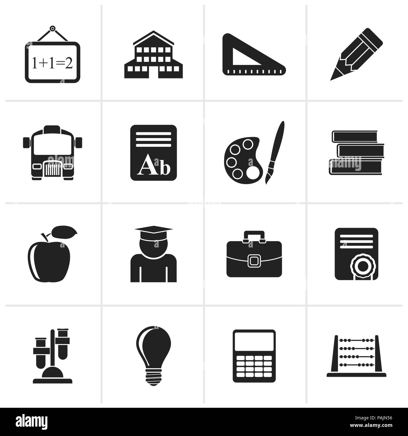 School building drawing vector Black and White Stock Photos & Images ...
