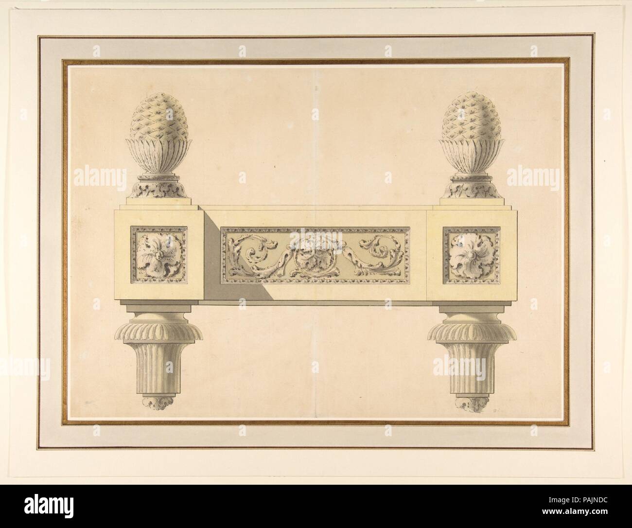 Design for Andirons. Artist: Jean Louis Prieur le Jeune (French, Paris ...