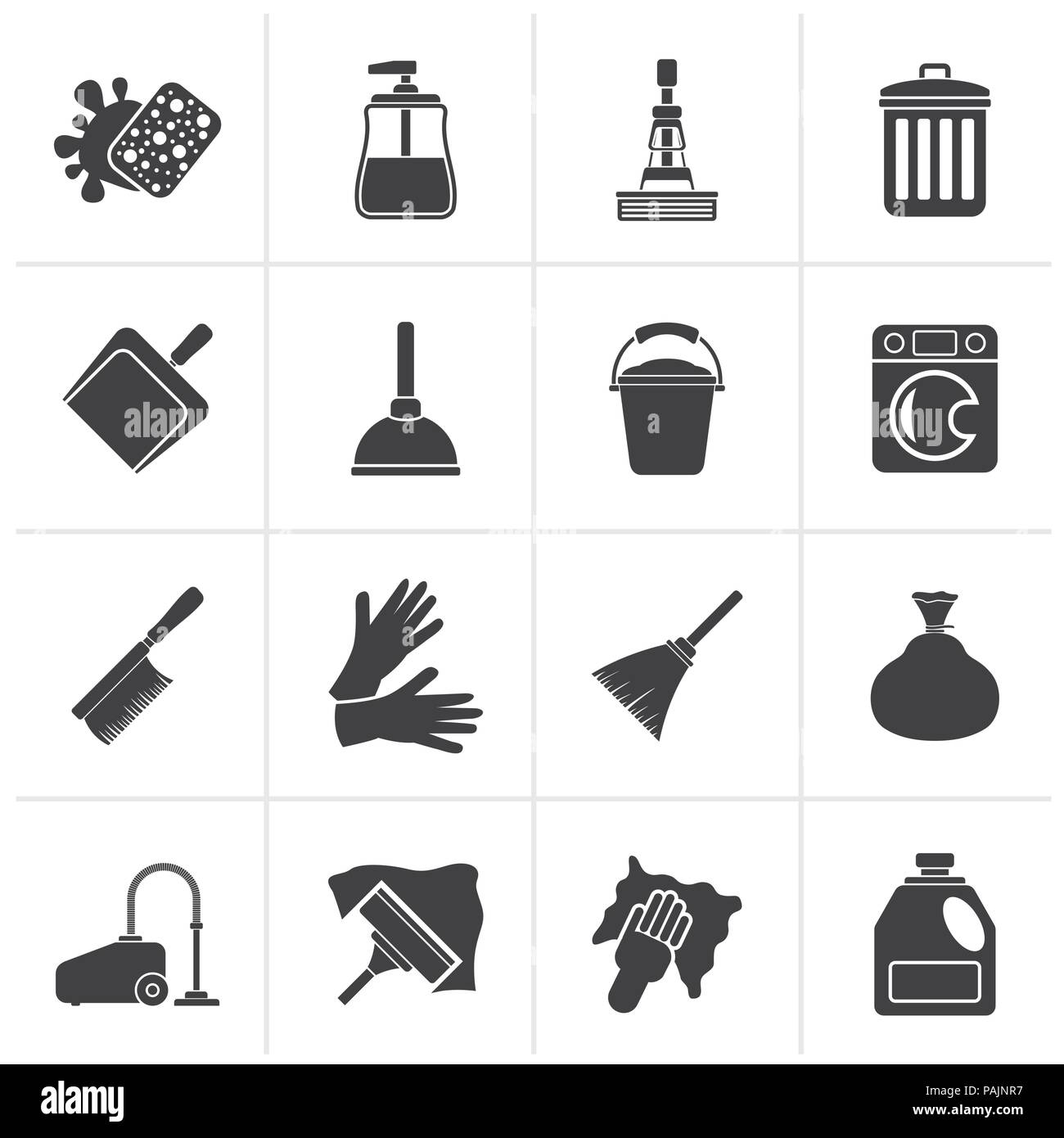 Cleaning shovel silhouette hi-res stock photography and images - Alamy