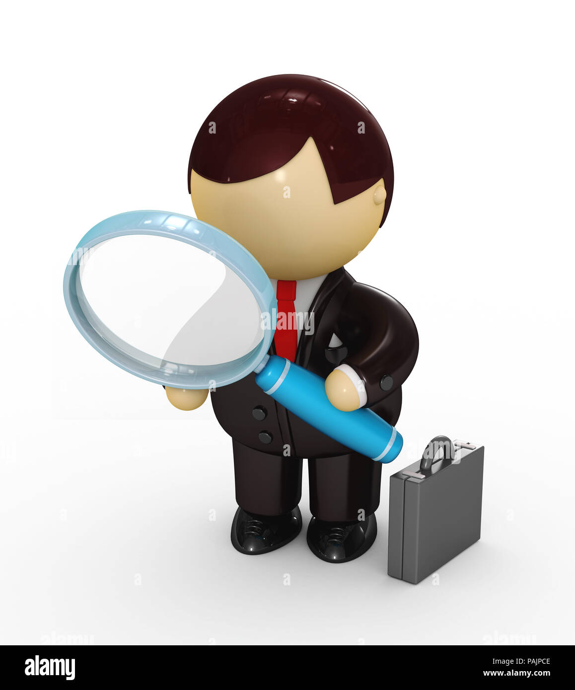 3d man magnifying glass looking hi-res stock photography and images - Alamy