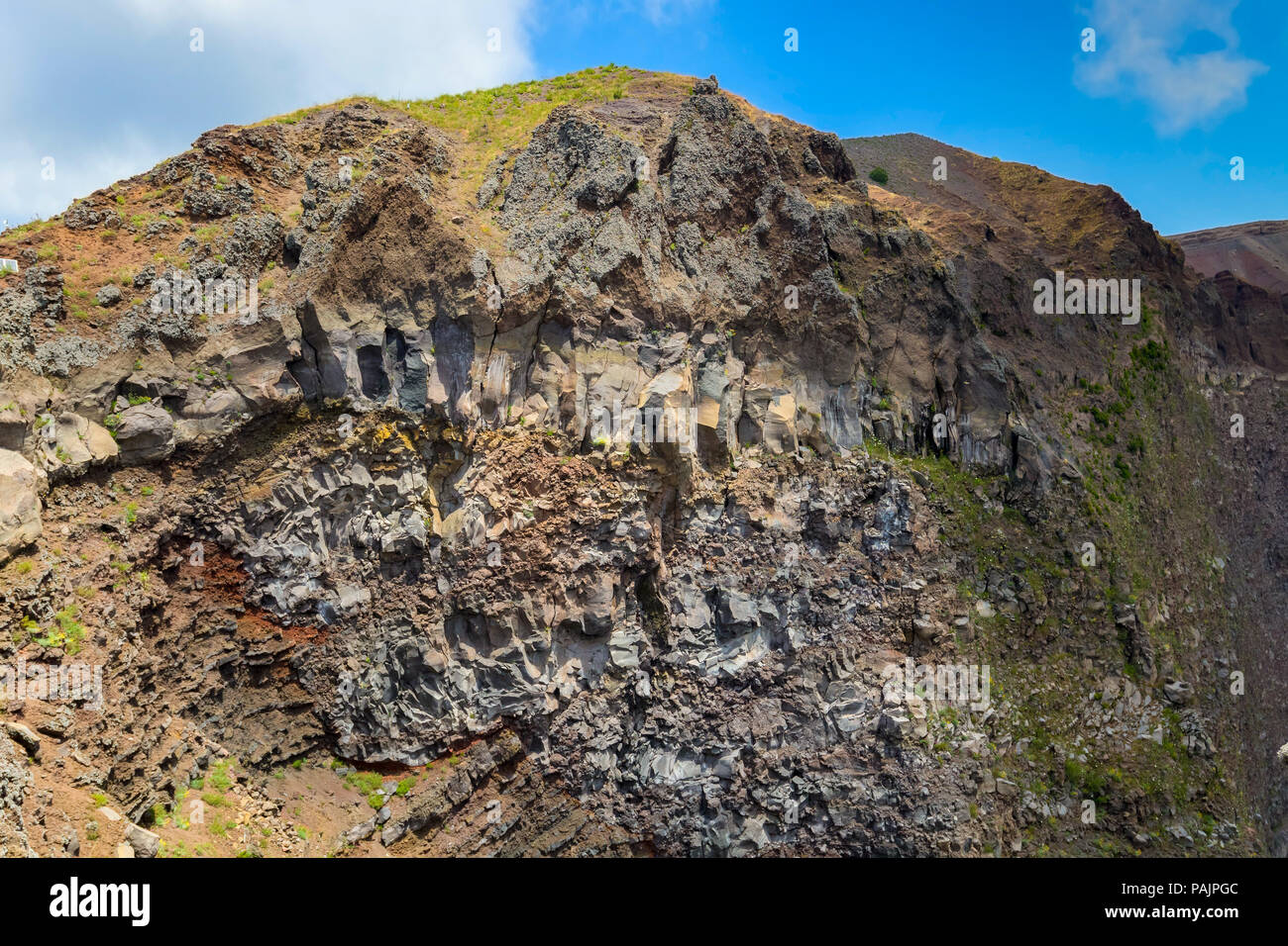 Detail of Mount Vesuvius volcano near Naples in Italy Stock Photo - Alamy