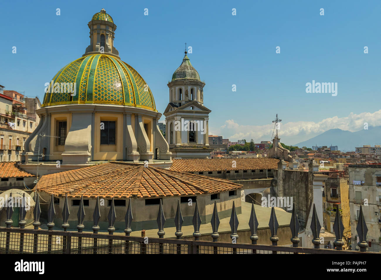 Church roof in Naples Stock Photo - Alamy