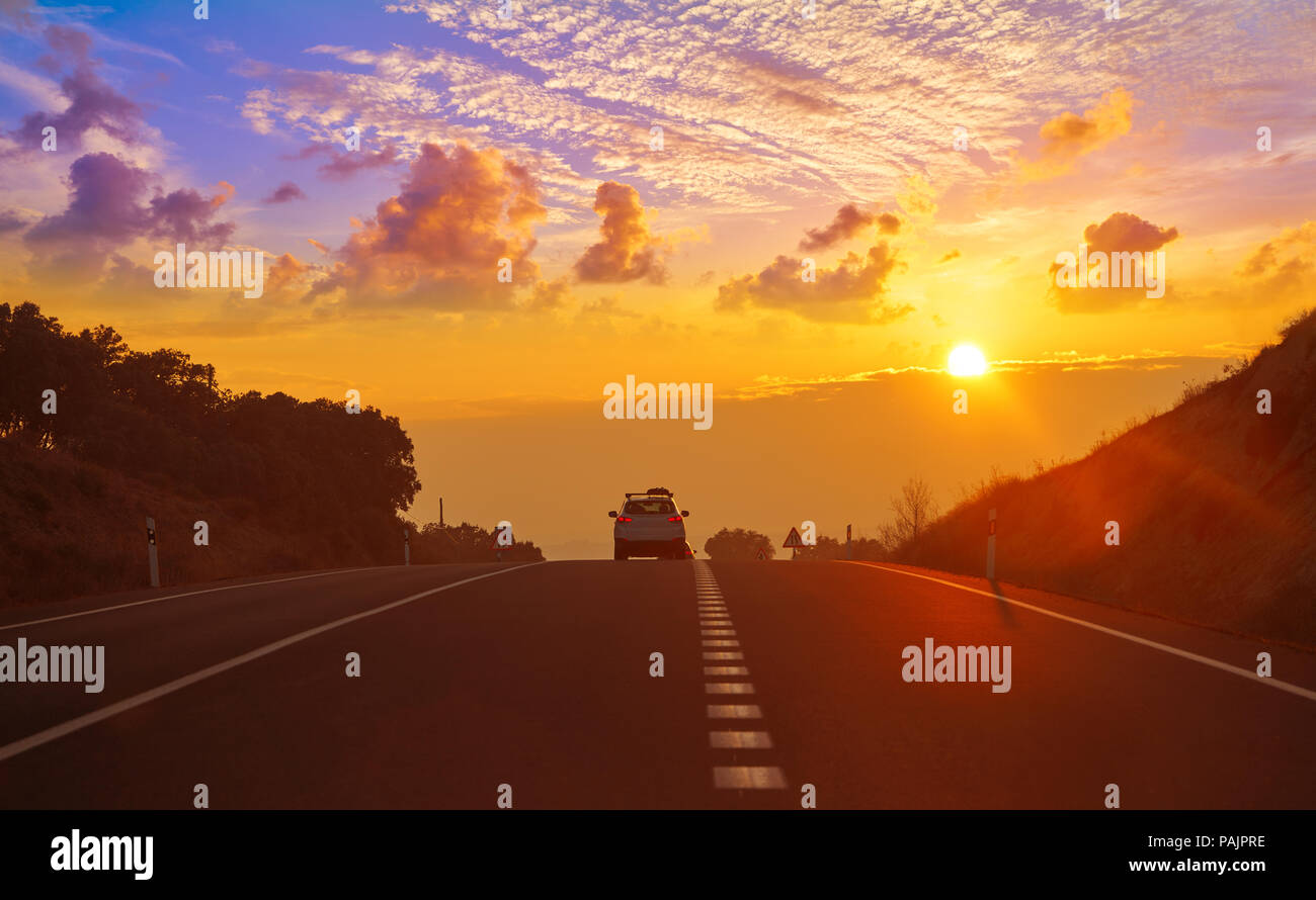 Sunset sky sun red spanish scenery hi-res stock photography and images ...