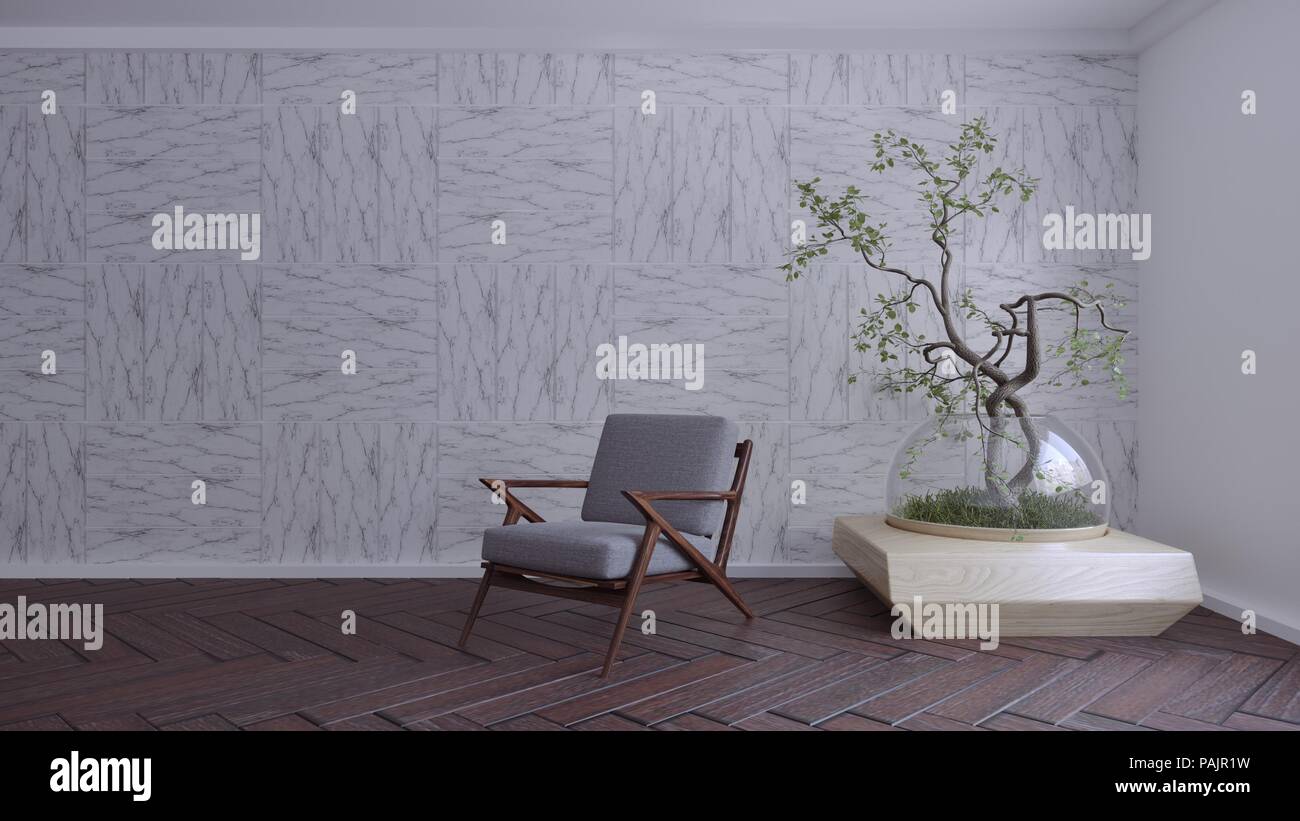 3d rendering of the empty room design with parquet floor Stock Photo ...