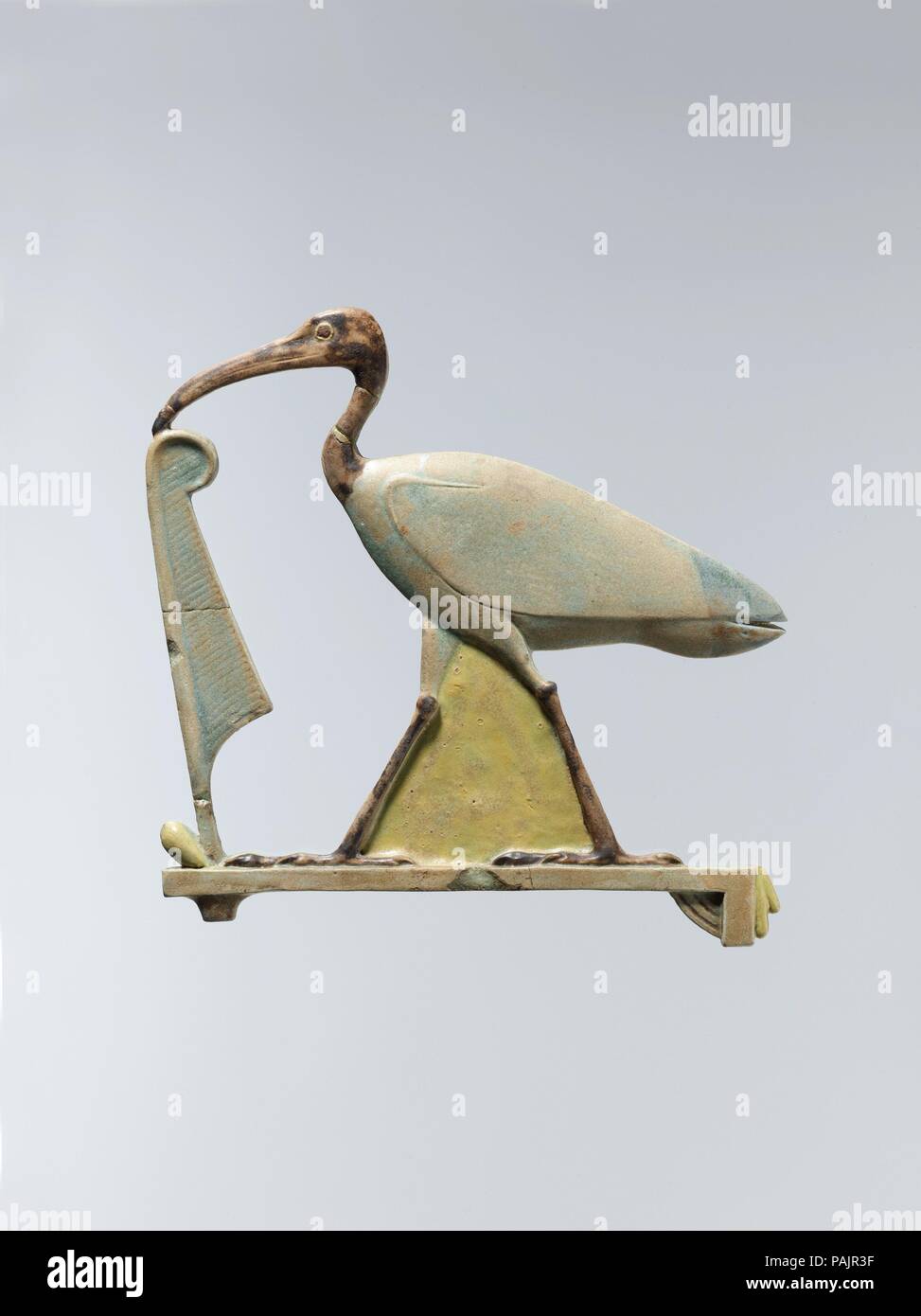 Inlay depicting Thoth as the ibis with a maat feather. Dimensions: H ...