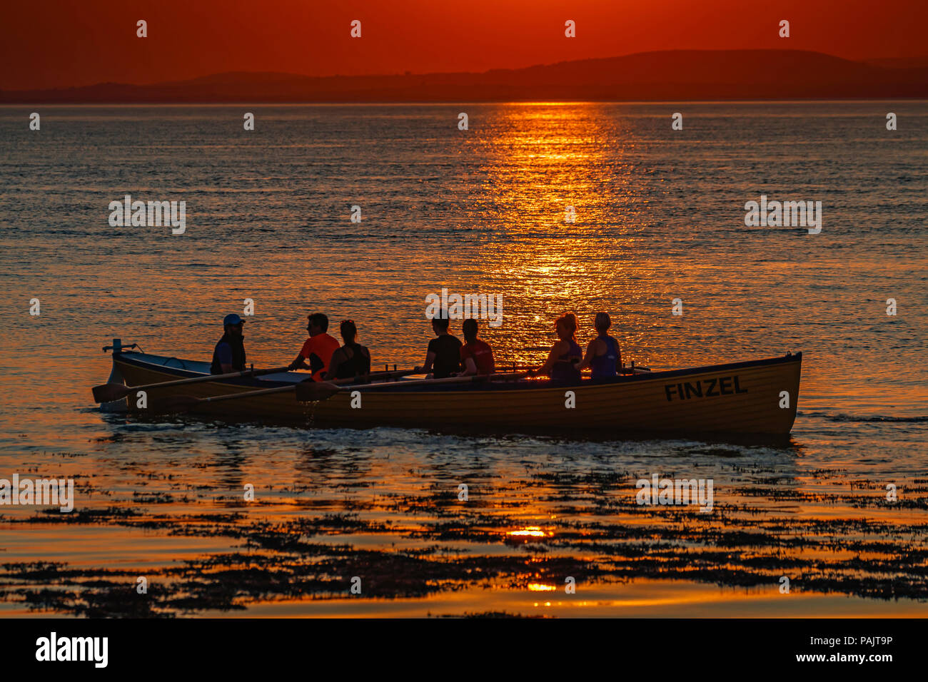 Gig boat silhouette hi-res stock photography and images - Alamy