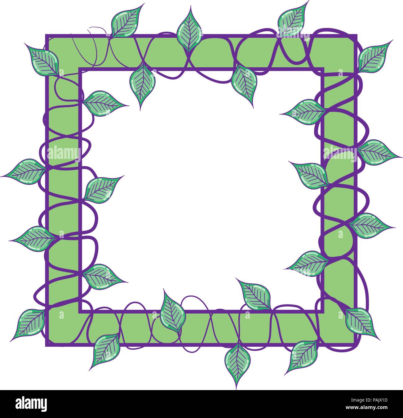 square plant branches with tropical leaves Stock Vector Image & Art - Alamy