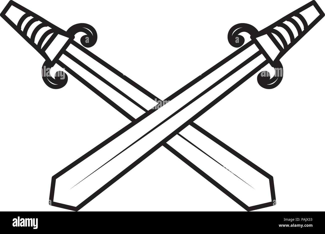 line swords medieval weapon steel design Stock Vector Image & Art - Alamy