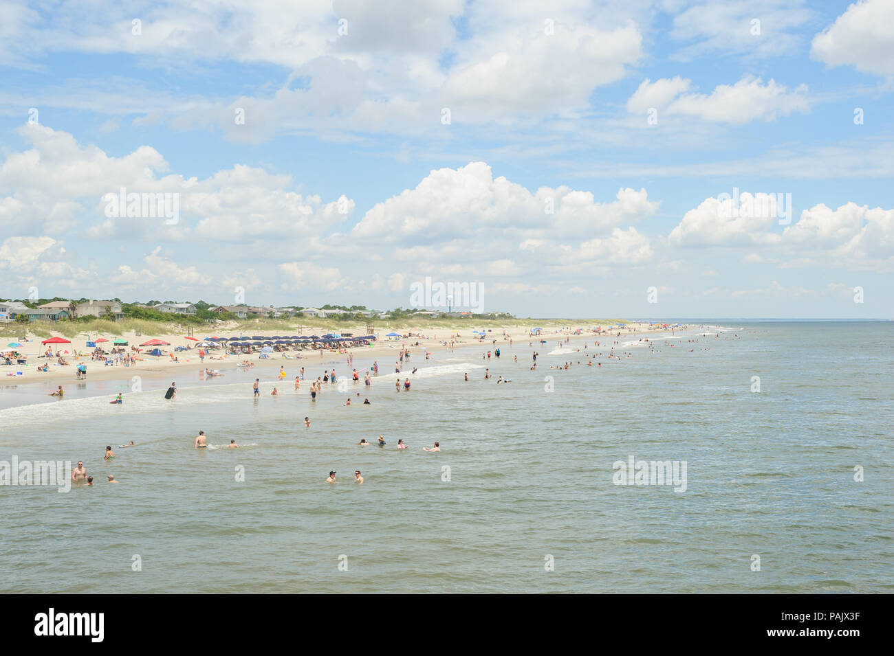 Tybee Island Beach Stock Photo - Alamy