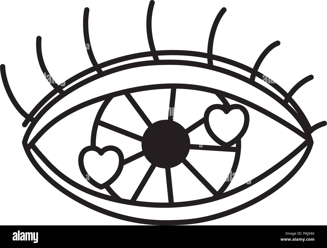 line eye lovestruck romantic human feelings Stock Vector Image & Art ...