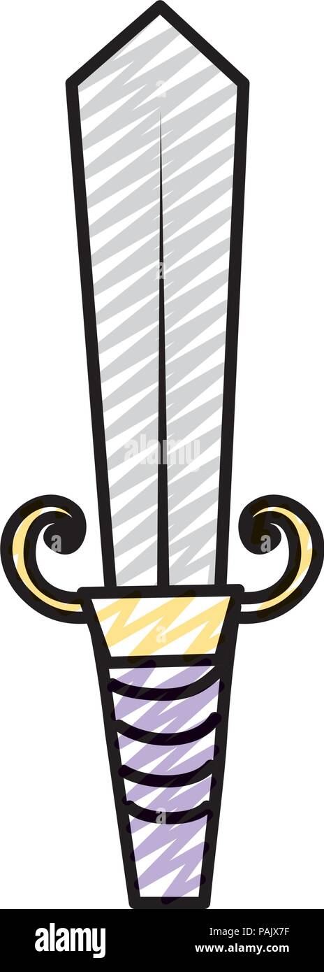 doodle metal blade weapon medieval object Stock Vector Image & Art - Alamy