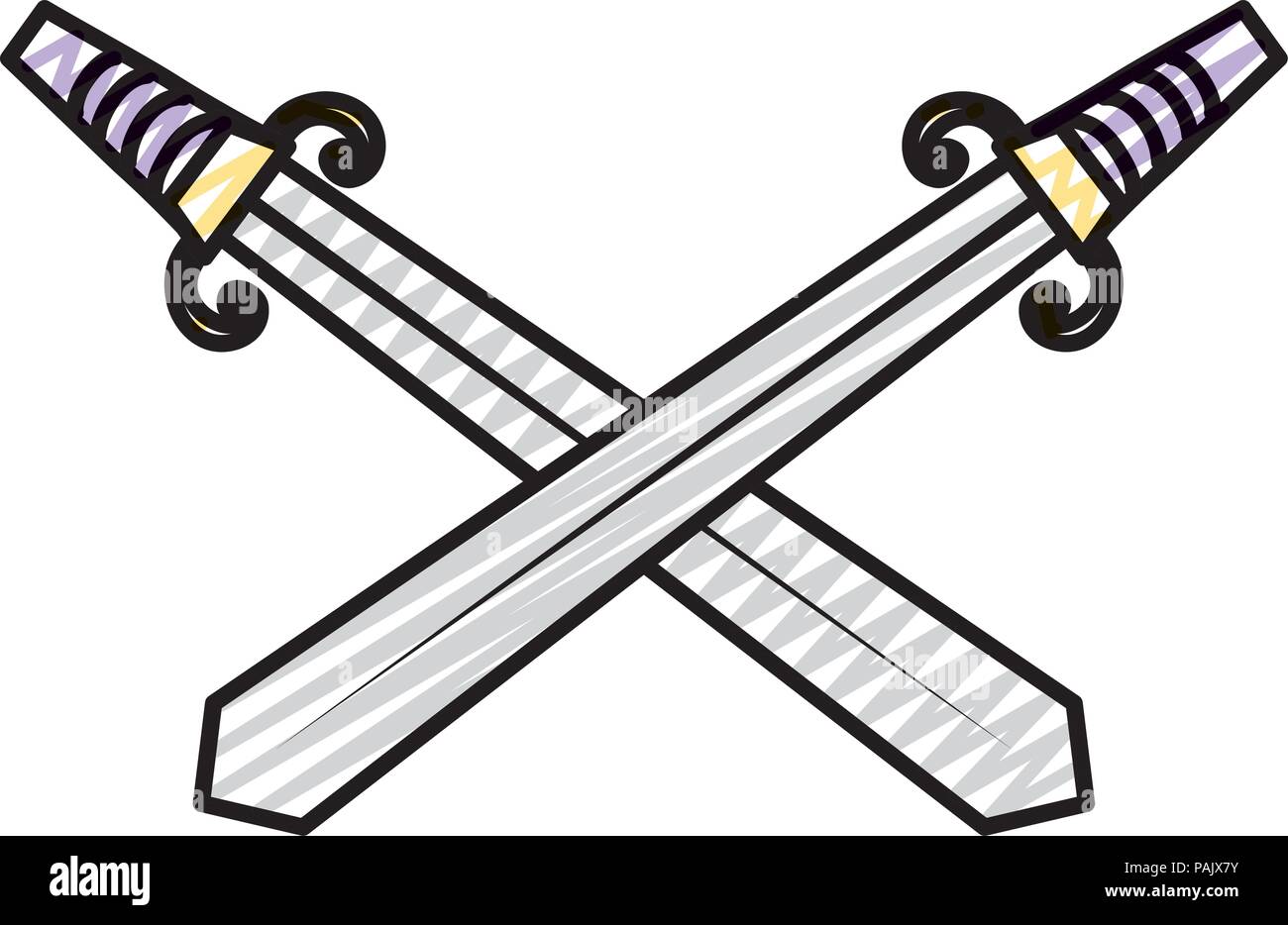 doodle swords medieval weapon steel design Stock Vector Image & Art - Alamy