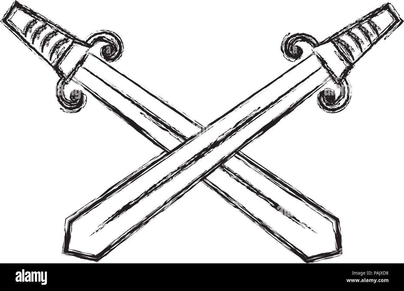 grunge swords medieval weapon steel design Stock Vector Image & Art - Alamy