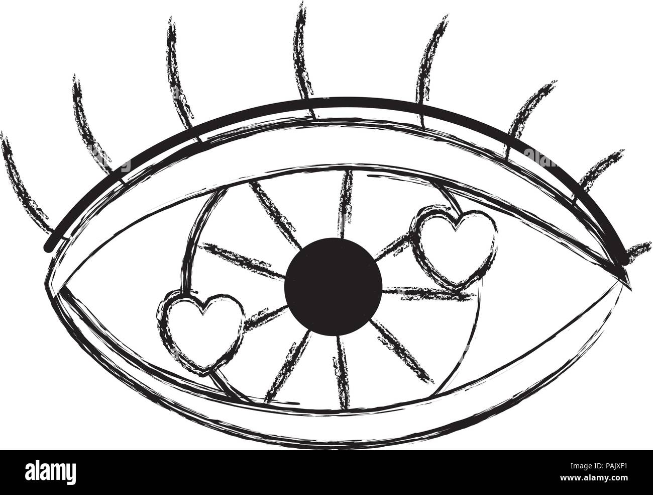 grunge eye lovestruck romantic human feelings Stock Vector Image & Art ...
