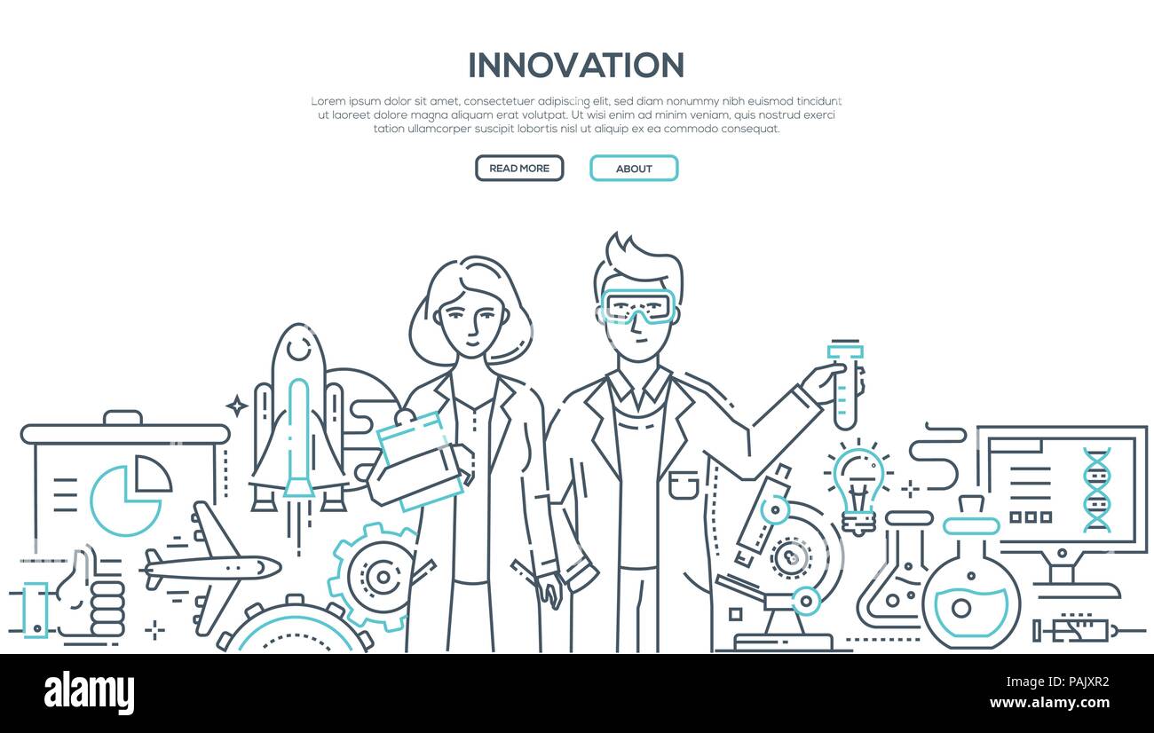 Innovation - line design style isolated illustration Stock Vector Image ...