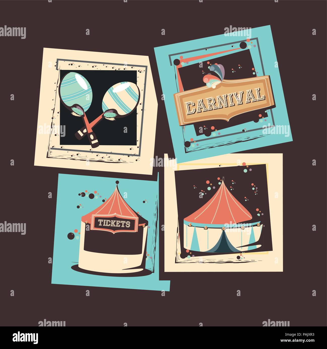 carnival set collection icons vector illustration design Stock Vector ...