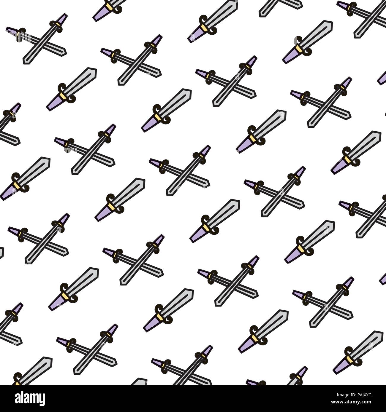 color swords medieval weapon design background Stock Vector Image & Art ...