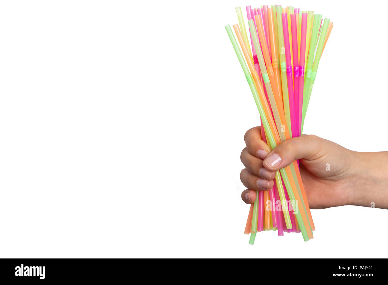 Hand straws Cut Out Stock Images & Pictures - Alamy