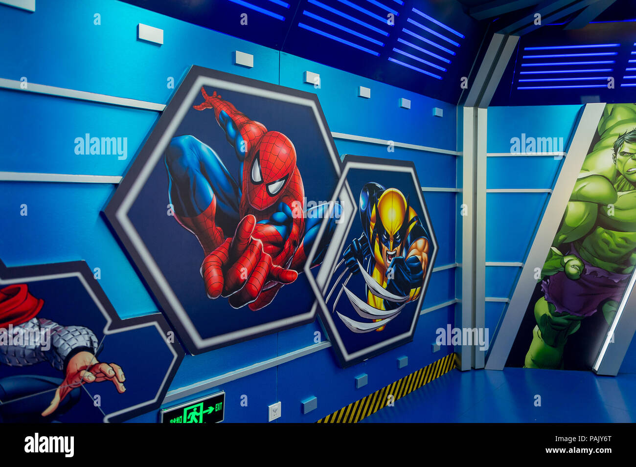 SHANGHAI, CHINA - APR 3, 2016: Marvel comics characters at the Shanghai ...