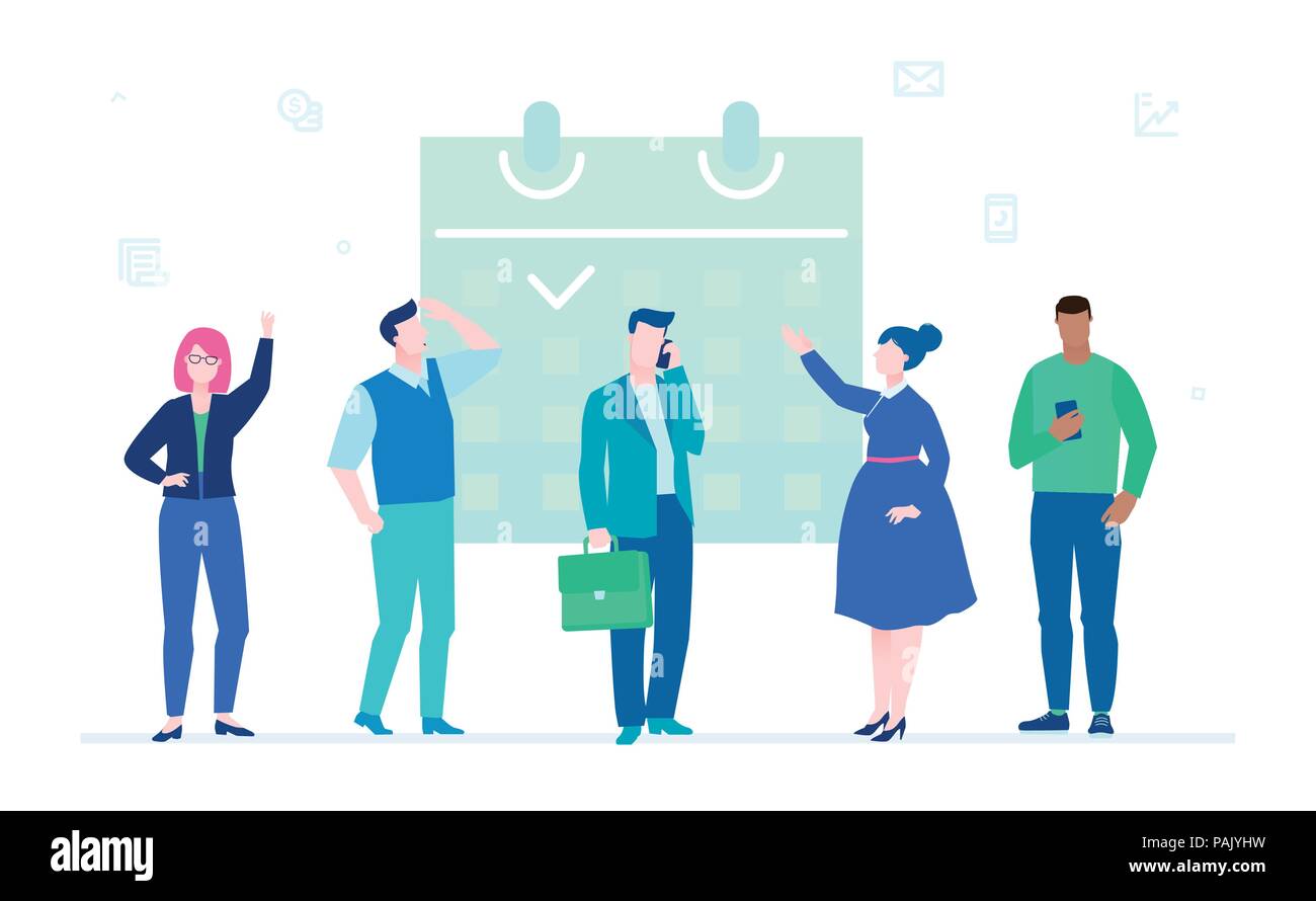 Business process - flat design style illustration Stock Vector Image ...