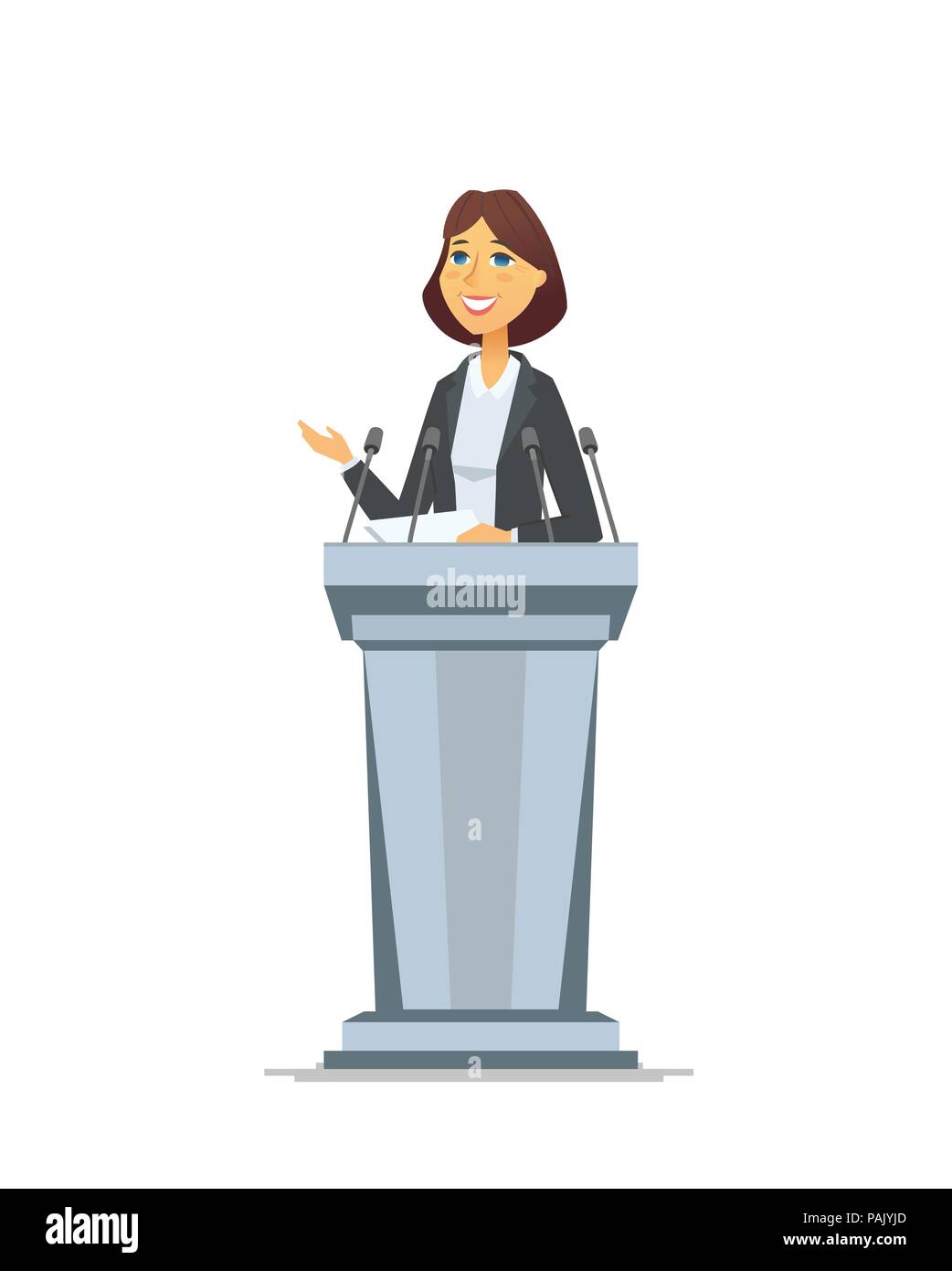 Female politician - cartoon people character isolated illustration ...