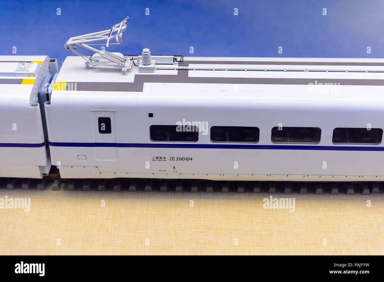 BEIJING, CHINA - APR 6, 2016: High-speed train CRH3 model at the ...