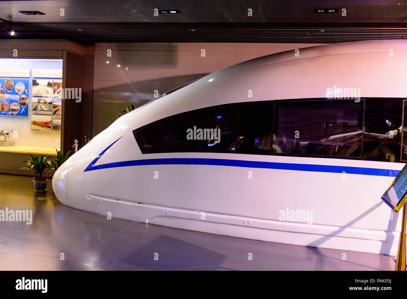 BEIJING, CHINA - APR 6, 2016: High-speed train CRH3 model at the ...