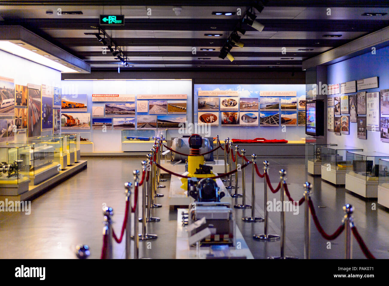 BEIJING, CHINA - APR 6, 2016: Interior of the Railway Museum, Beijing ...