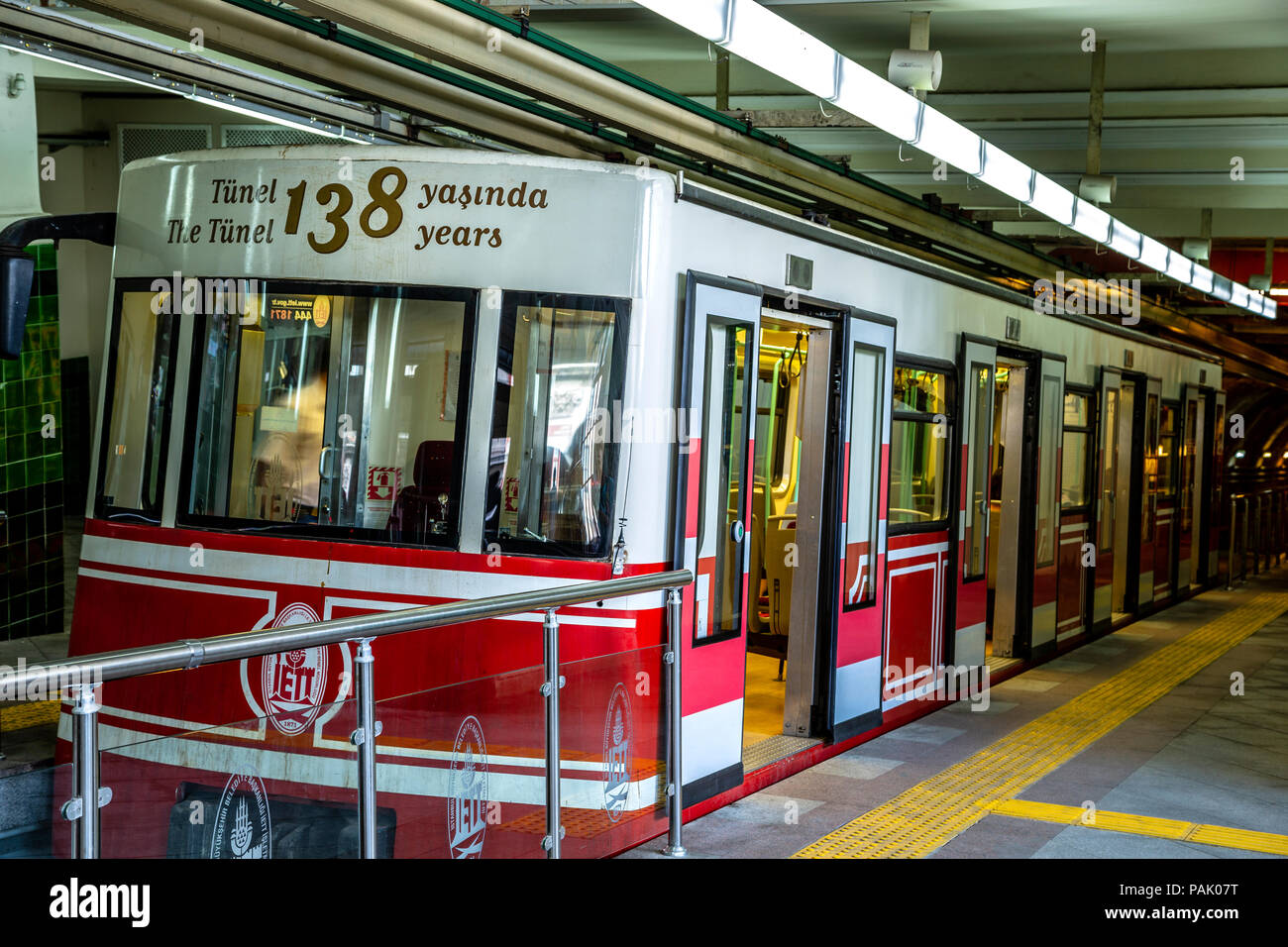 Underground funicular (aka the Tunel), Istanbul, Turkey Stock Photo - Alamy