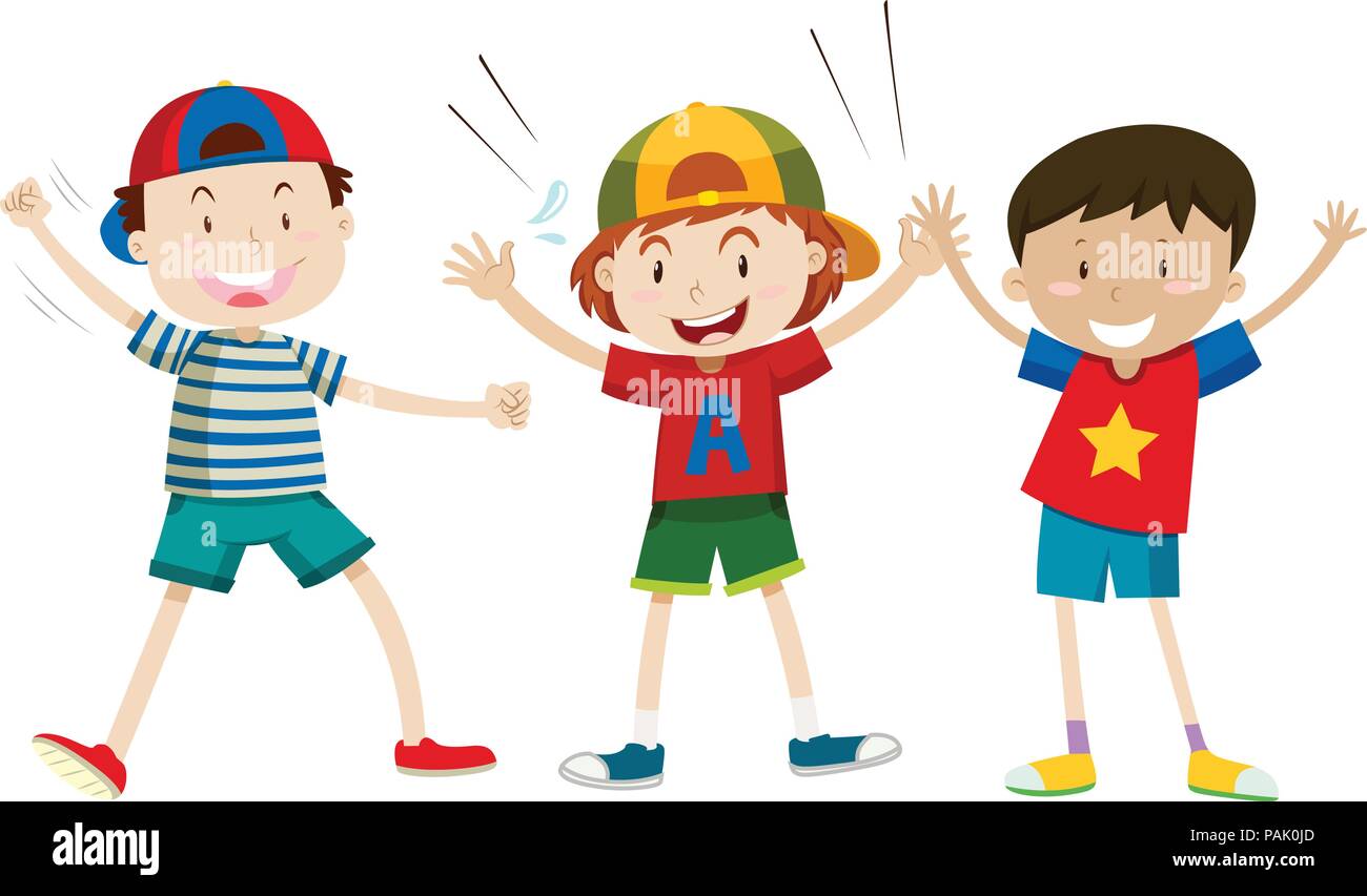 A set of happy boy illustration Stock Vector Image & Art - Alamy