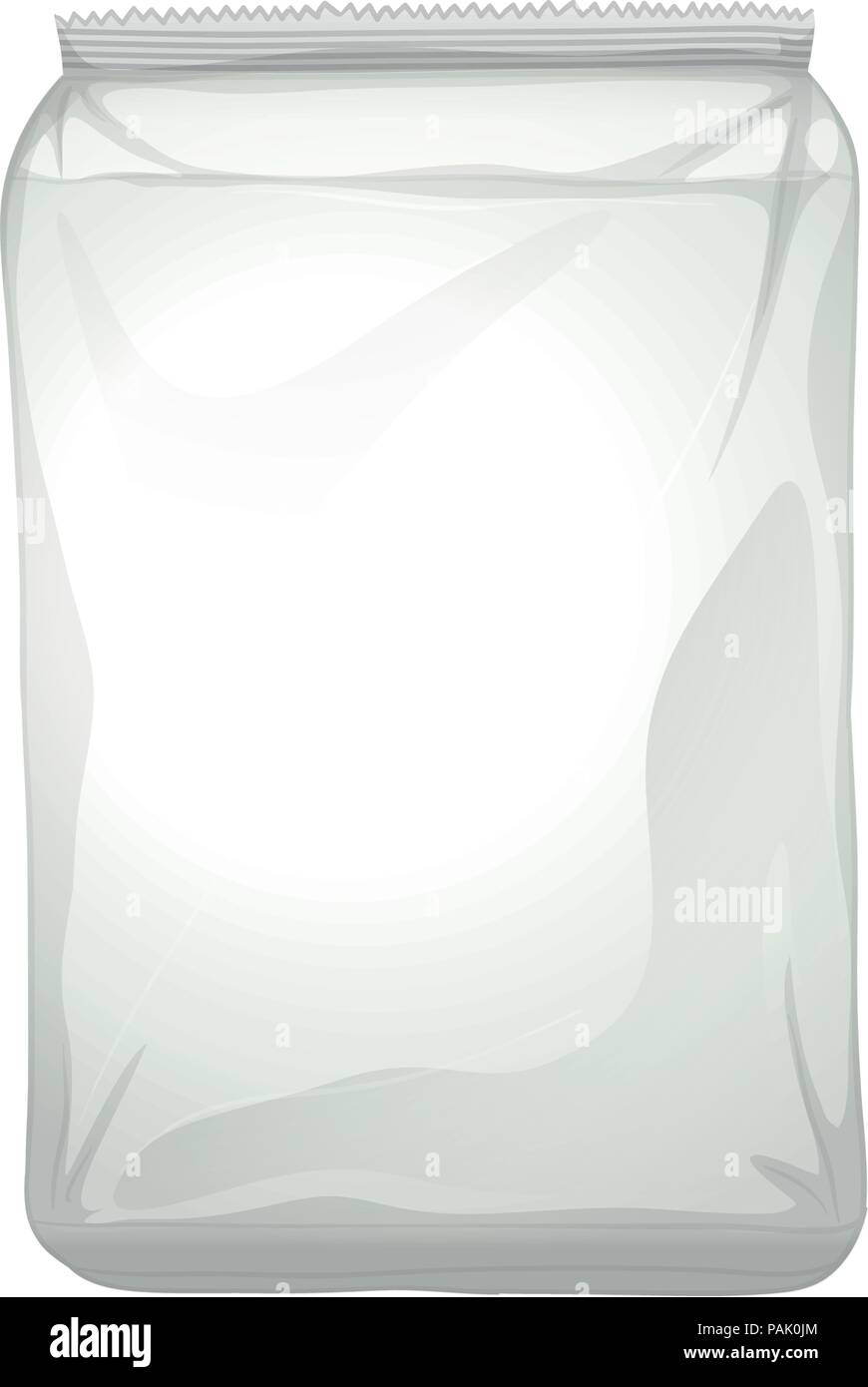 A blank plastic package on white background illustration Stock Vector ...