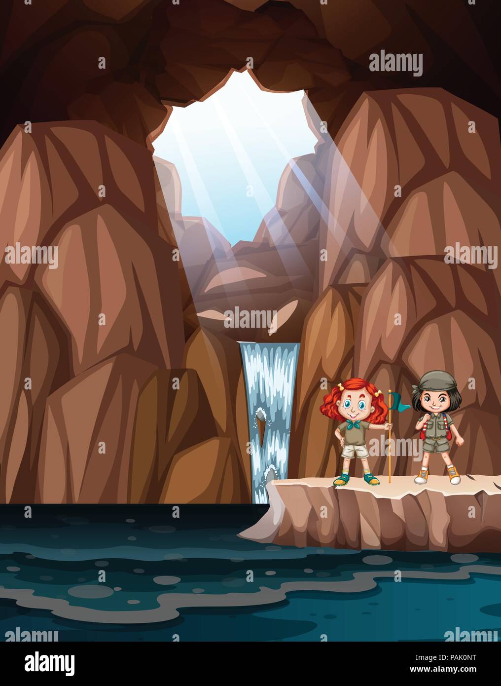 Child exploring outdoors Stock Vector Images - Alamy