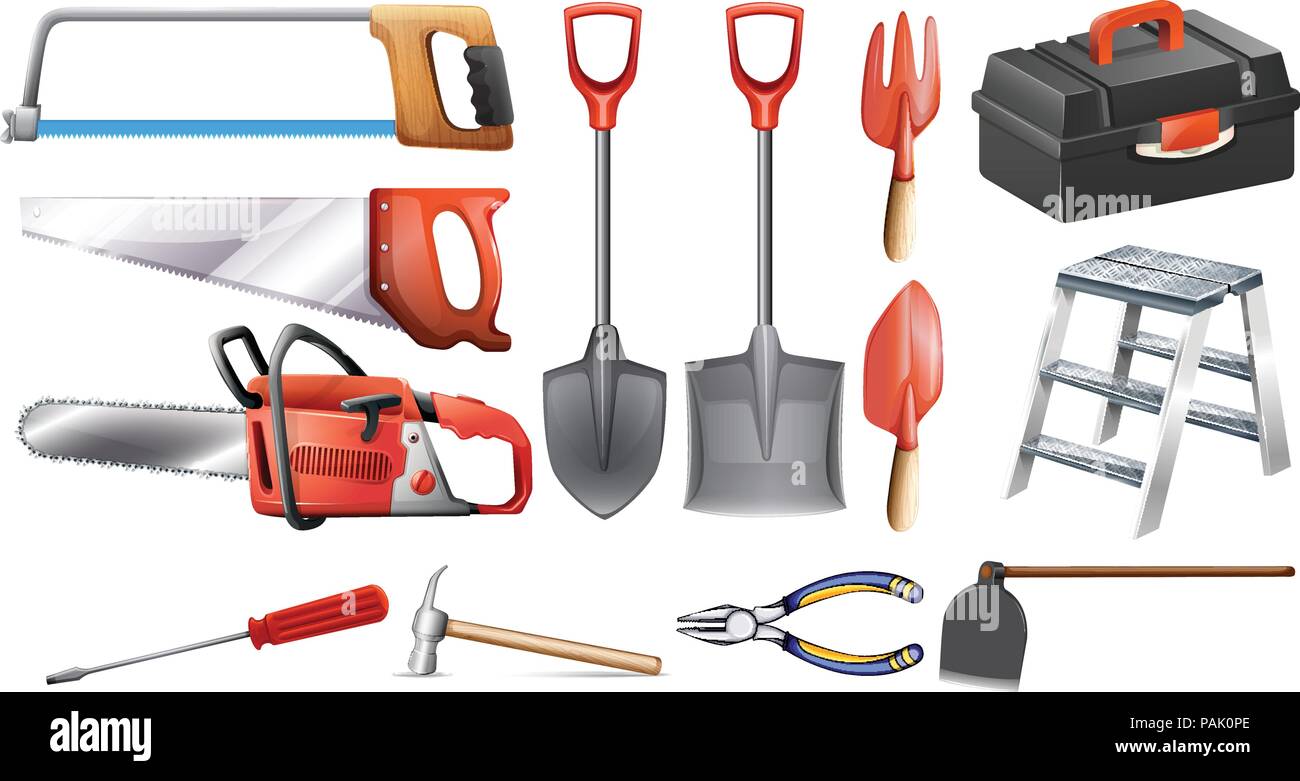 A set of construction tools illustration Stock Vector Image & Art - Alamy